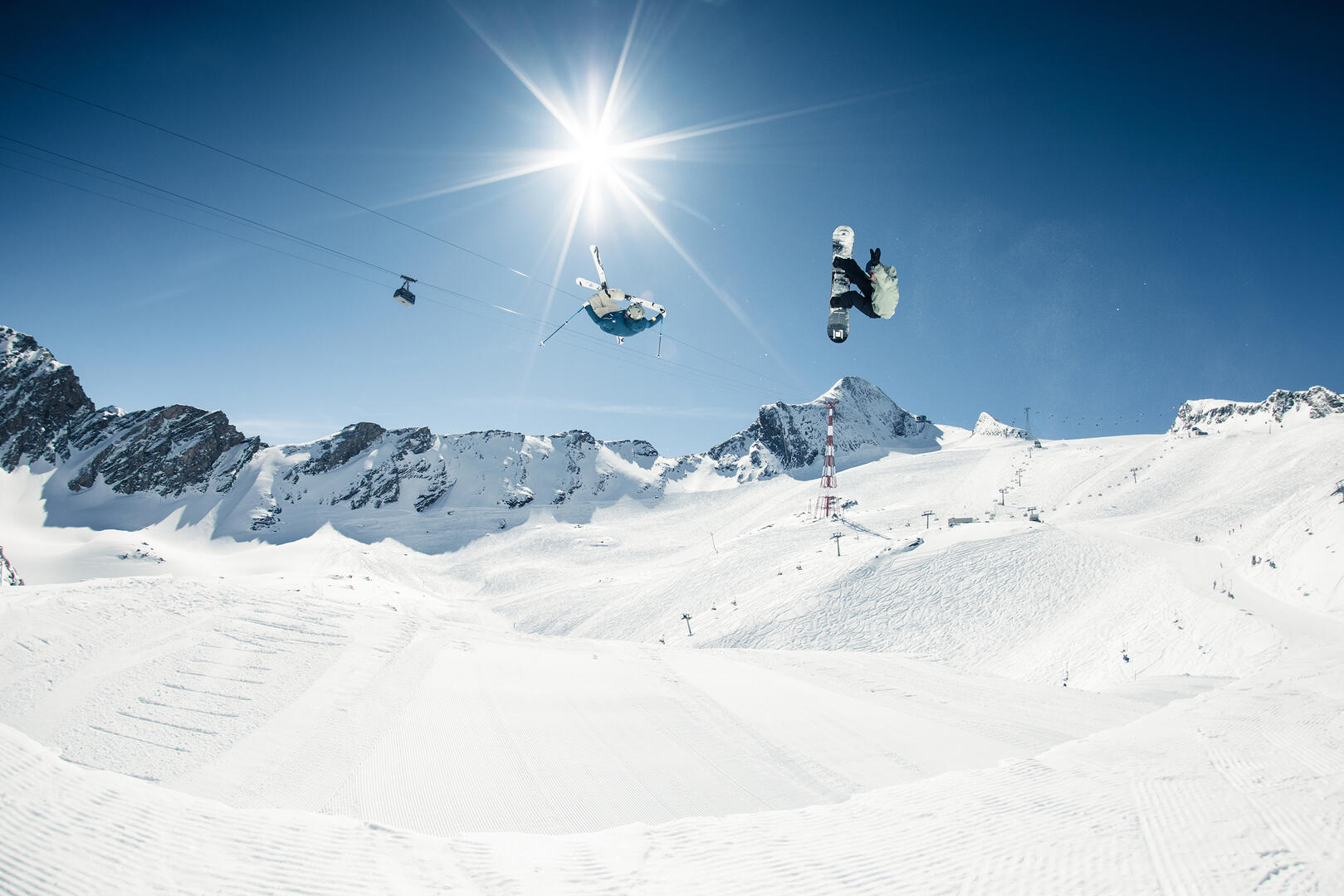 Snowparks for freestylers at the Kitzsteinhorn in Kaprun - Kitzsteinhorn